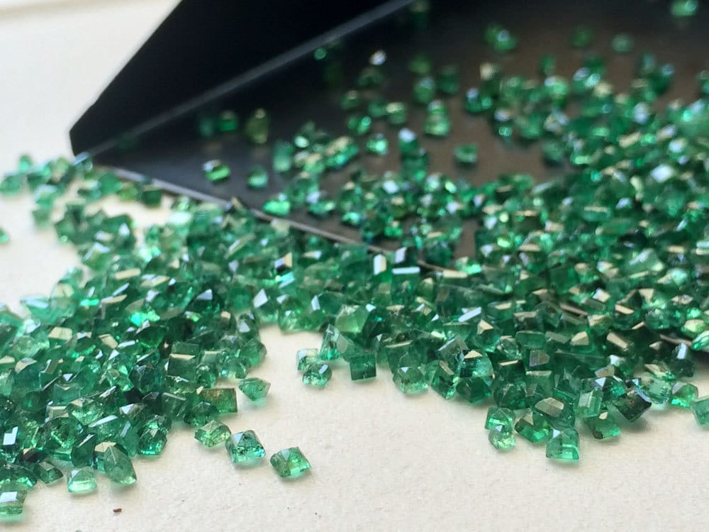 1-2mm Emerald Princess Cut, Calibrated Emerald Square Cut Stones ...