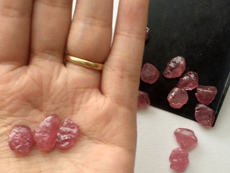 6-10mm Ruby Glass Filled Gems Rough Ruby Gemstones Raw Ruby - Etsy