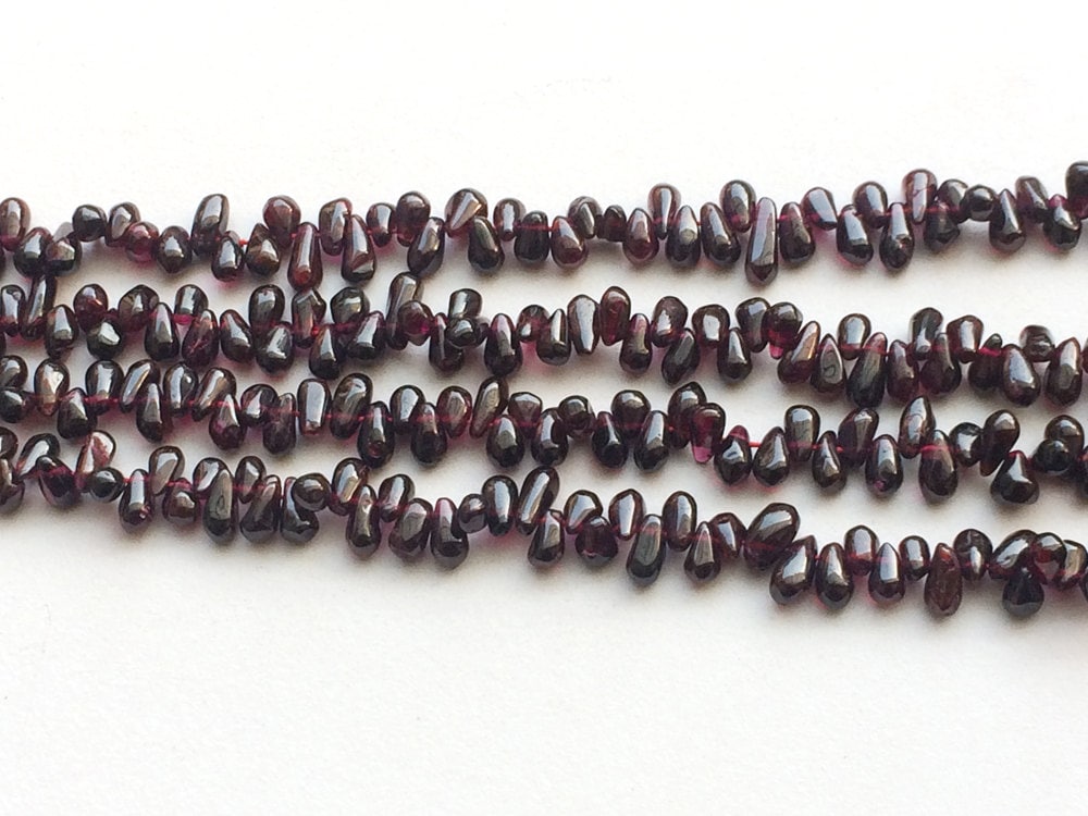 5x7mm 4x9mm Garnet Beads Garnet Plain Teardrop Beads 13 | Etsy