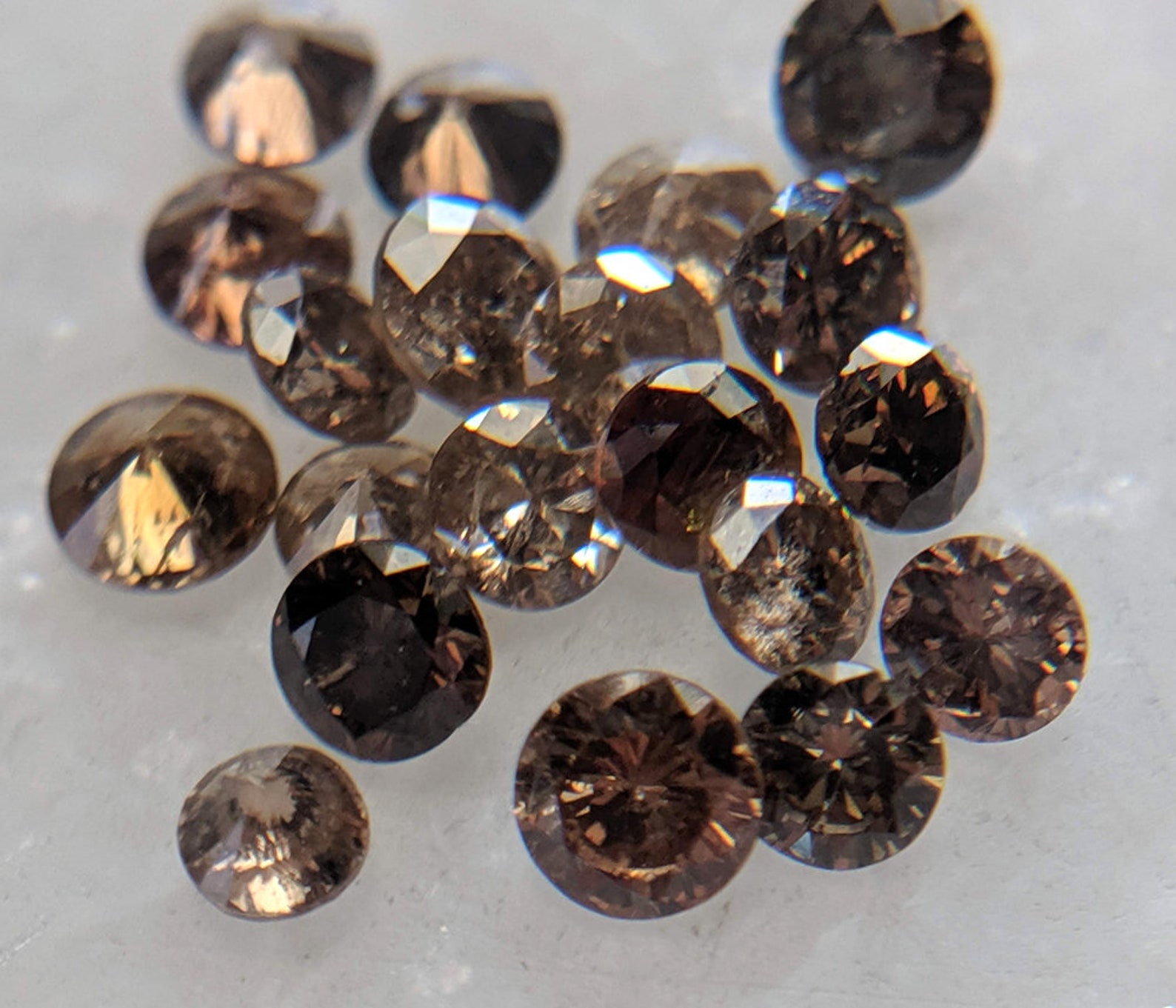 2.5-3mm Cognac Diamond Solitaire Diamond Polished Diamond | Etsy