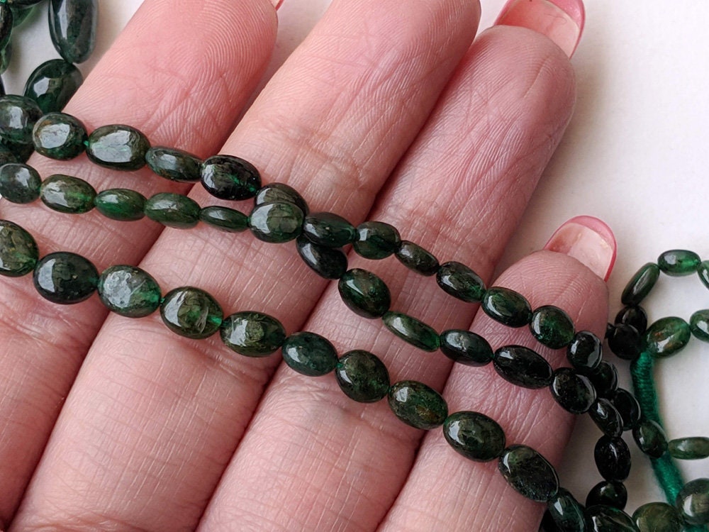 3-6.5mm Emerald Plain Oval Bead Original Green Emerald Oval | Etsy