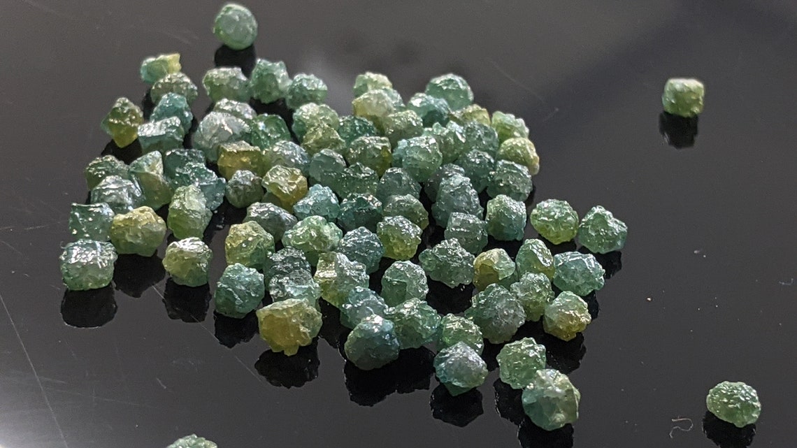 3-3.5mm Green Raw Diamond Green Rough Diamond Green Uncut - Etsy