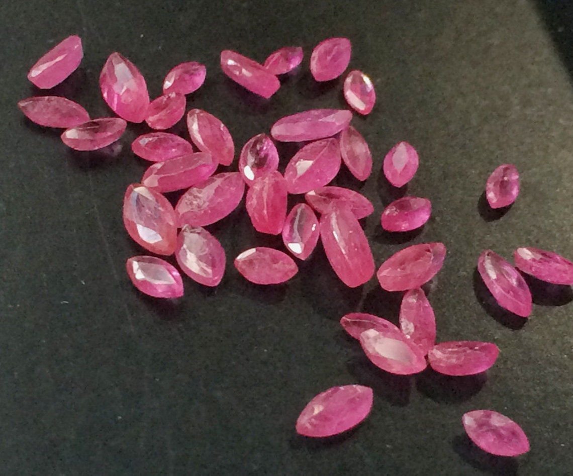 2x3mm - 3x6mm Ruby Marquise Cut Stones, Natural Loose Ruby Gems ...