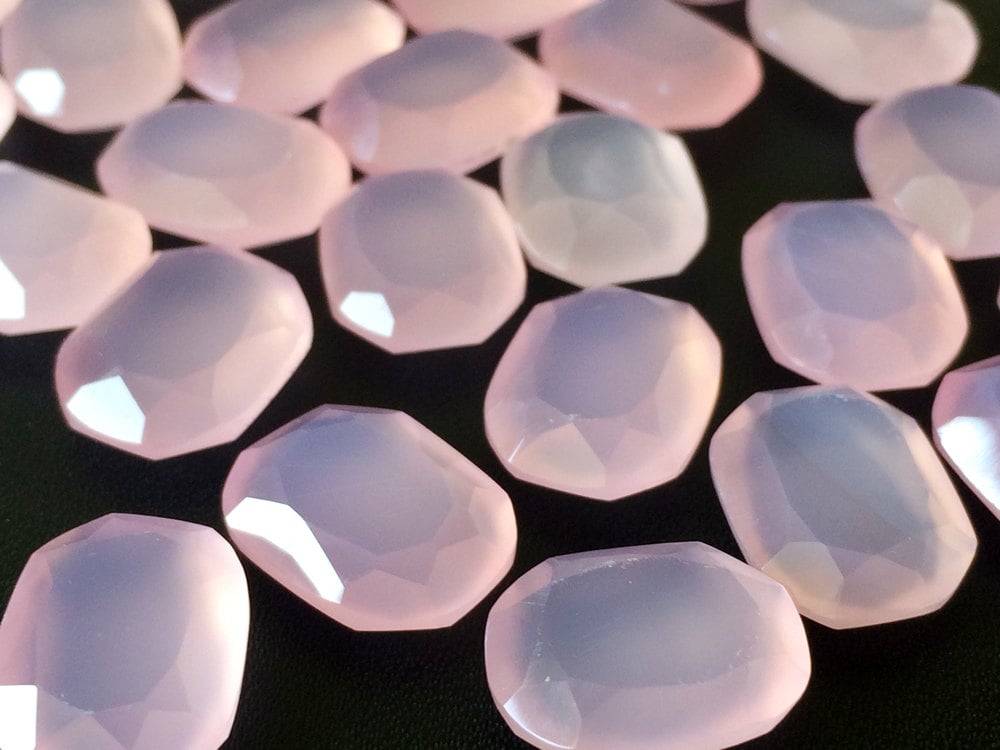 12x16mm Rose Pink Chalcedony Table Cut Flat Back Rose Pink - Etsy