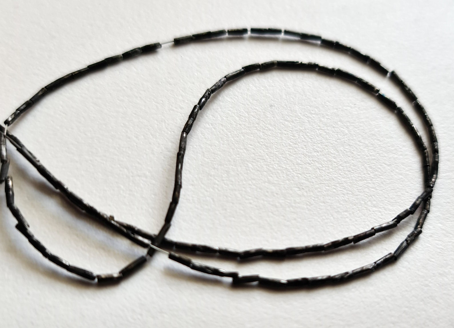 3-4mm Dark Grey Raw Diamond Needle Beads 16 Inch Natural Dark - Etsy