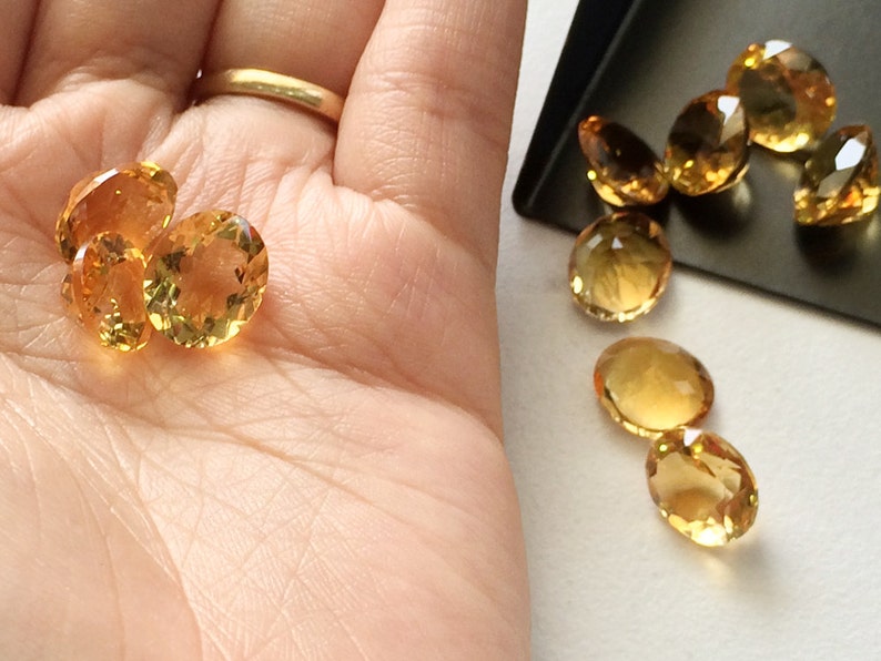 9x11mm Citrine Cut Stone Lot Oval Faceted Calibrated Citrine | Etsy