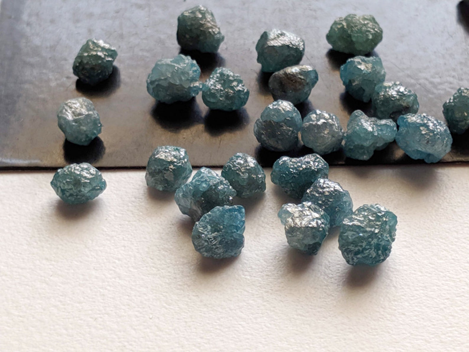 4.5-5mm Raw Blue Diamonds Loose Rough Blue Diamond Rondelle | Etsy