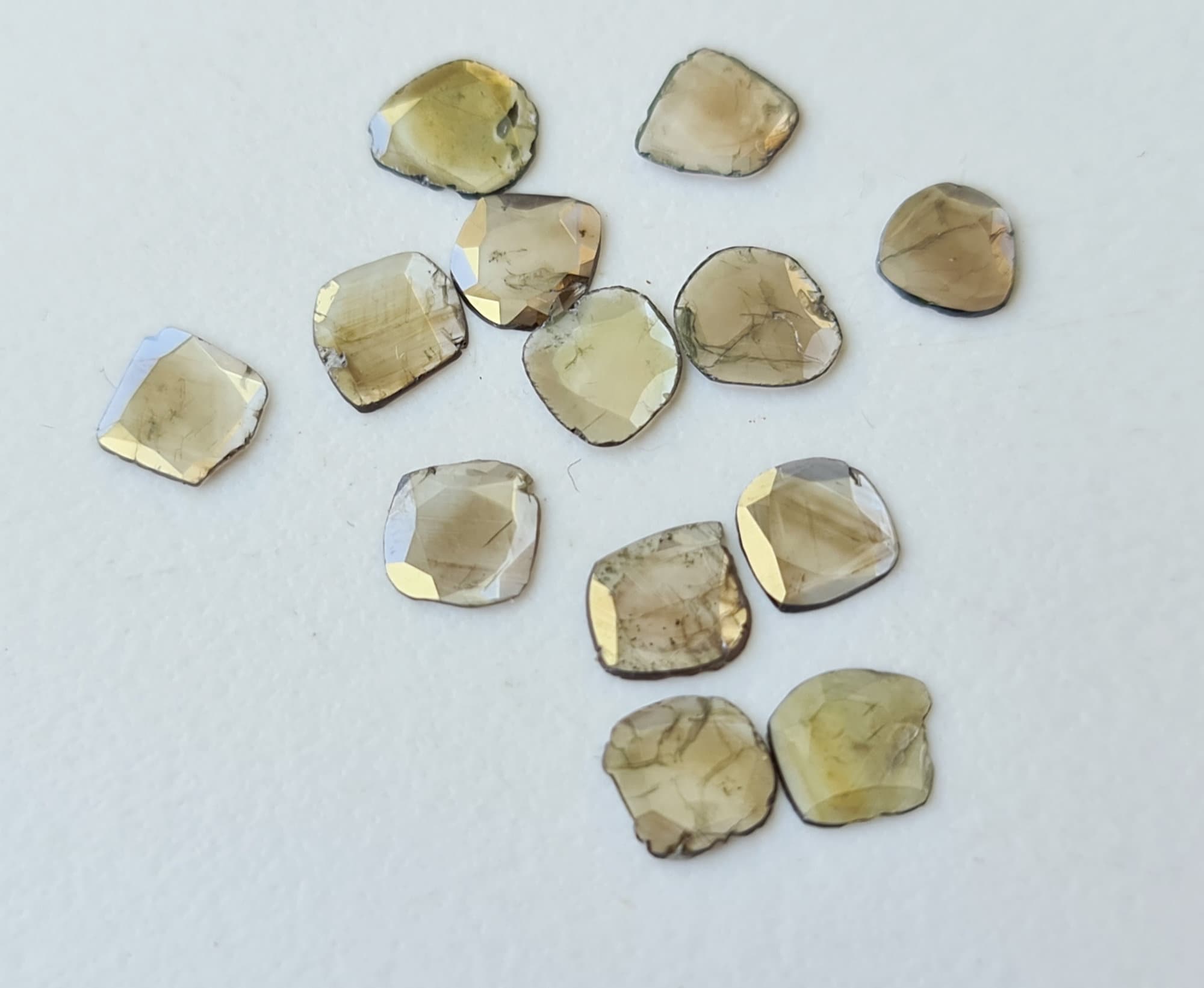 5.5-6mm Brown Diamond Slice 4 Pcs Brown Square Faceted | Etsy