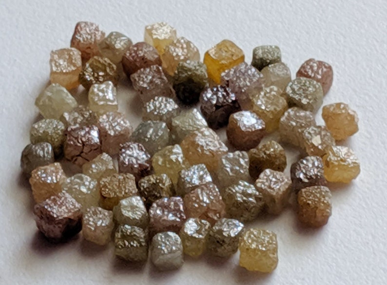 3.5-4.5mm Multi Diamond Cube, Raw Multi Diamond Box, Loose Multi ...