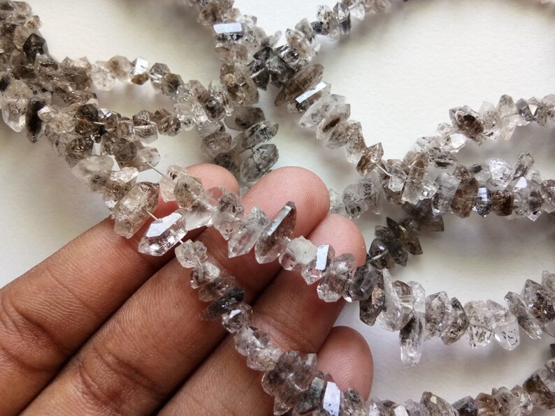 6-11mm Herkimer Diamond Quartz Beads Raw Diamond Quartz - Etsy