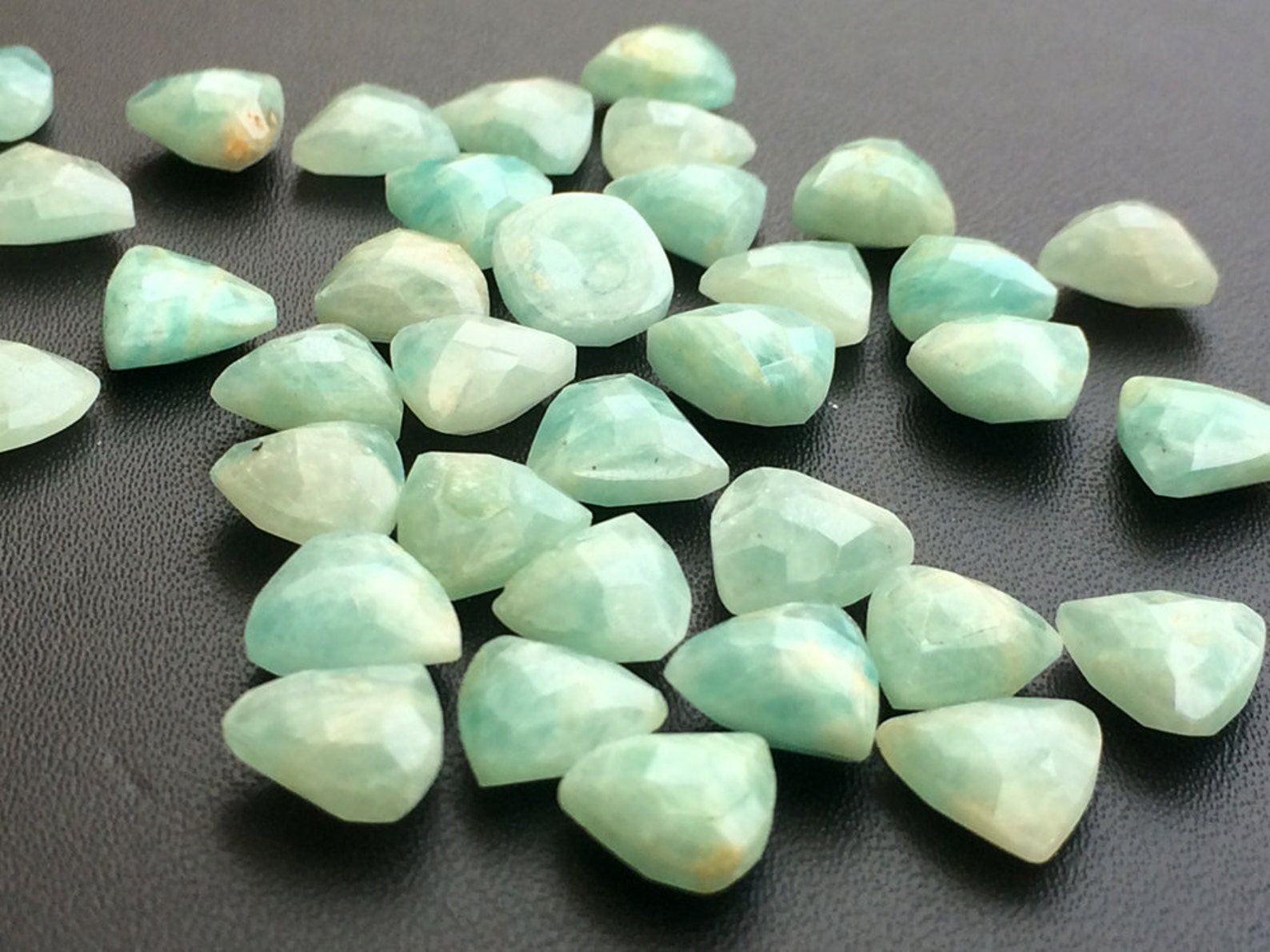 8mm Amazonite Trillion Faceted Gemstones, Amazonite Double Side Cut ...