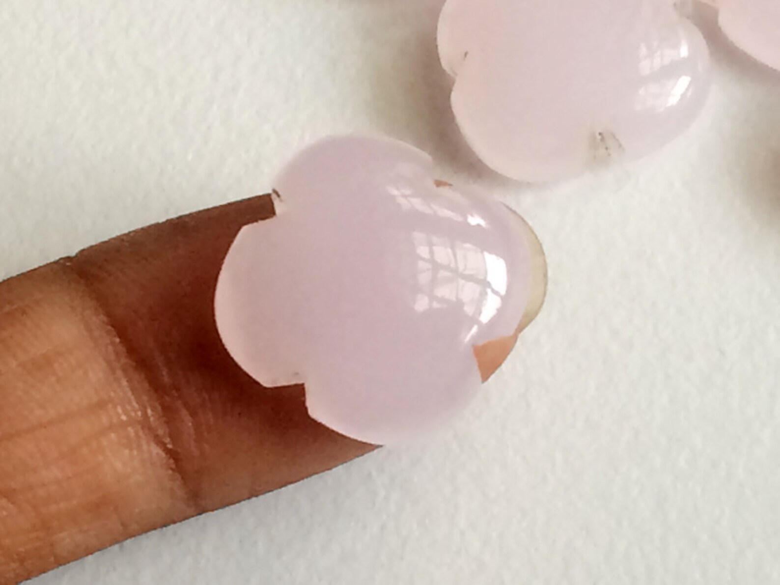 15mm Light Pink Hydro Quartz Fancy Floral Cabochon Pink Hydro - Etsy