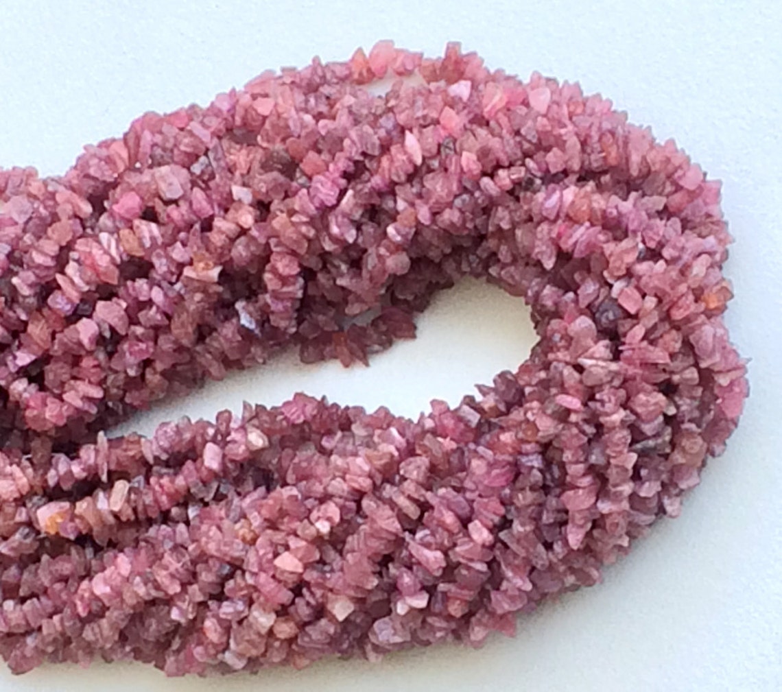 4-6mm Pink Tourmaline Chips, Pink Gemstone Chip, Natural Pink ...