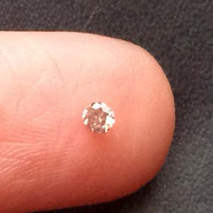 Pink Round Brilliant Cut Melee Diamond, 1-2mm Tiny Solitaire Diamond ...