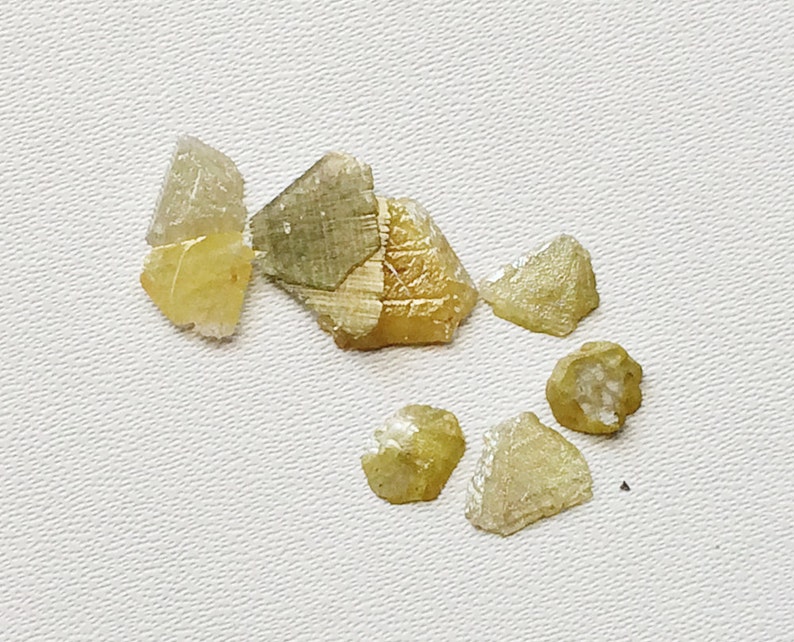 4-6mm Yellow Rough Diamond Slices, Yellow Natural Rough Diamond Slices ...