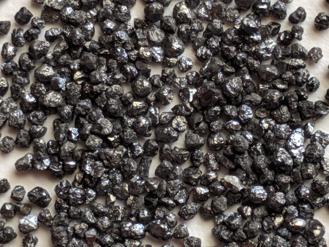 1.5-2mm Raw Black Diamond, Natural Rough Black Diamond, Loose Black ...
