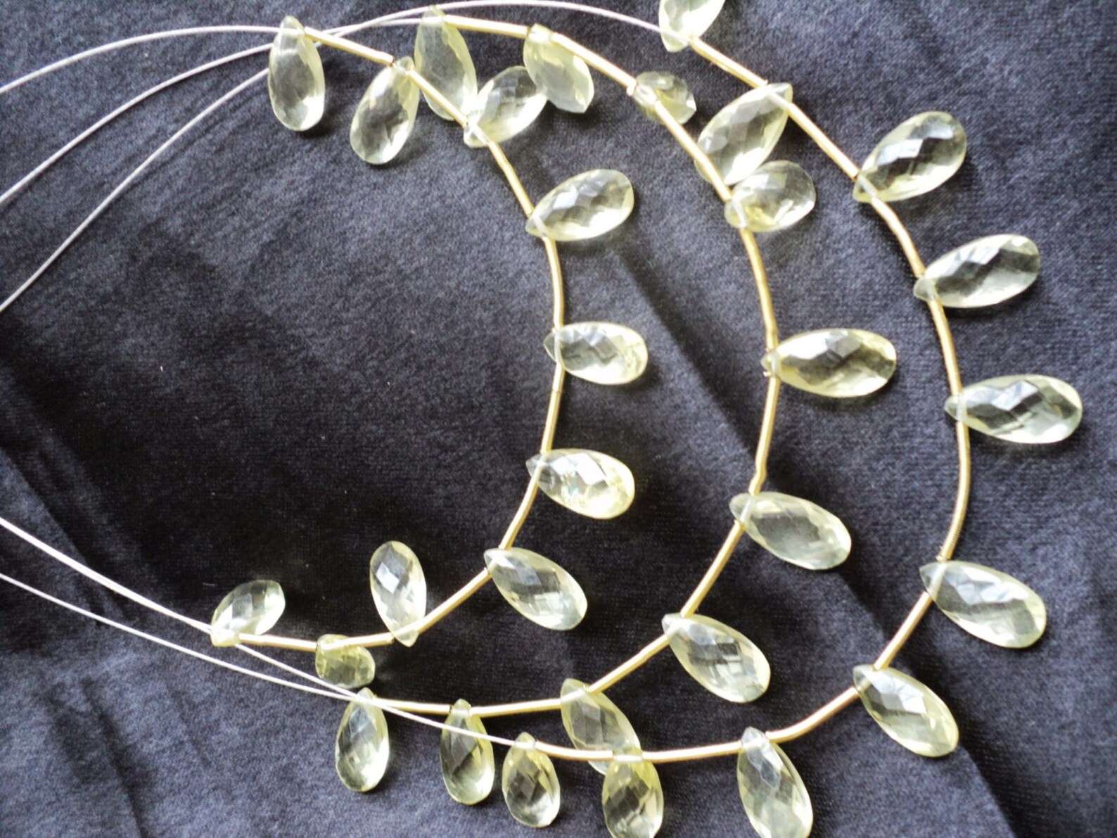 6x8mm Lemon Quartz Micro Faceted Pear Shaped Briolettes 10 | Etsy