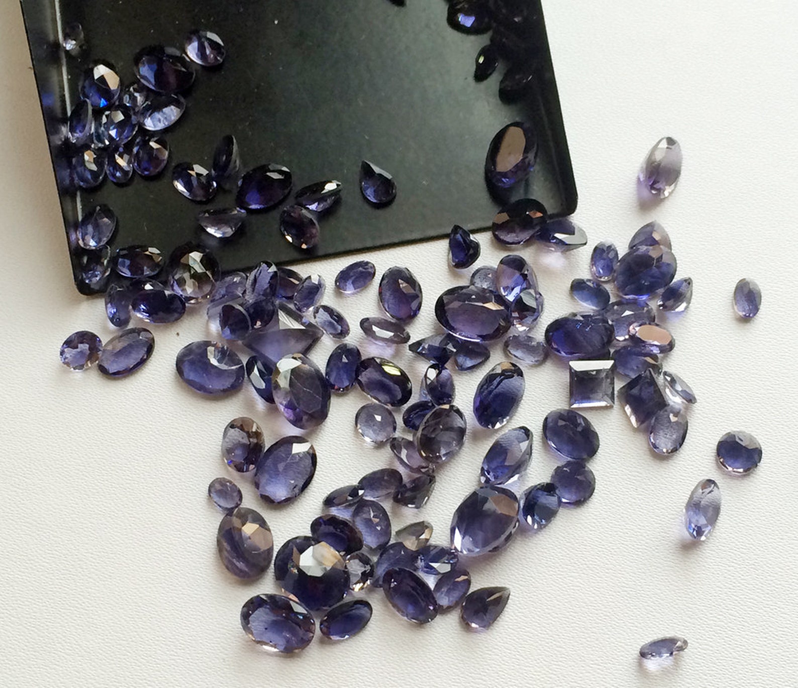 3-9mm Iolite Cut Stone, Violet Blue Faceted Gems, Iolite for Jewelry ...