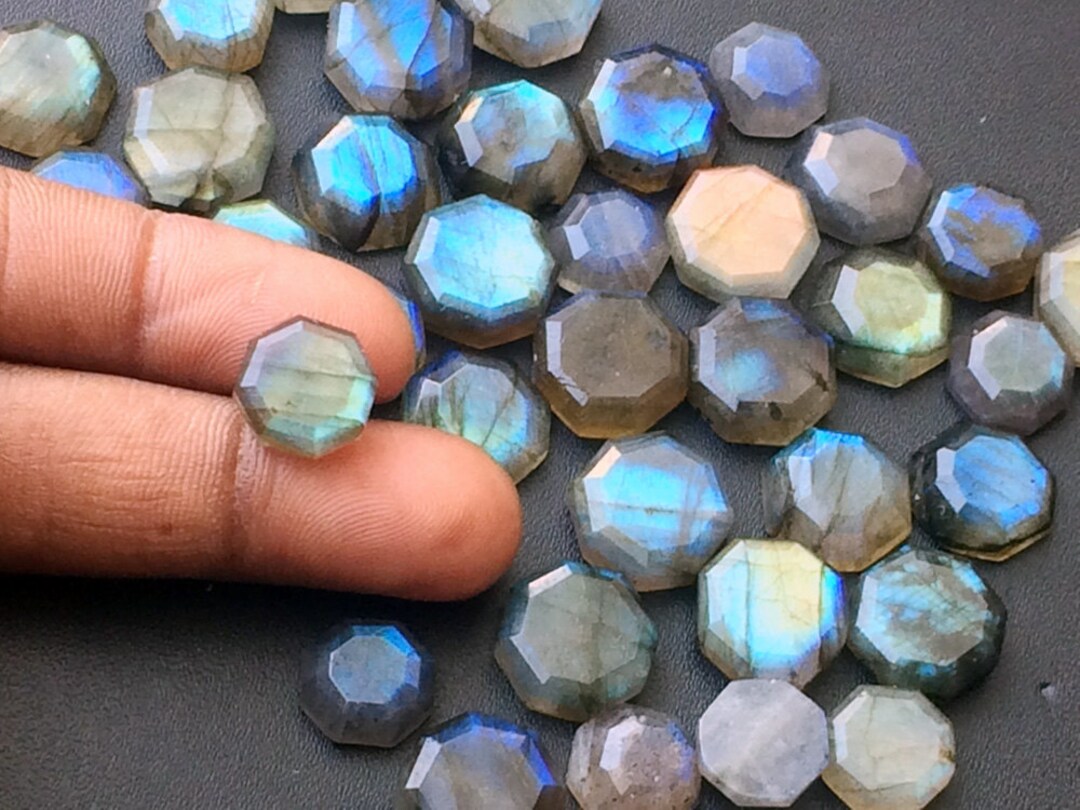 10-12mmlabradorite Octagon Cabochons, Labradorite Flat Back Cabochons ...
