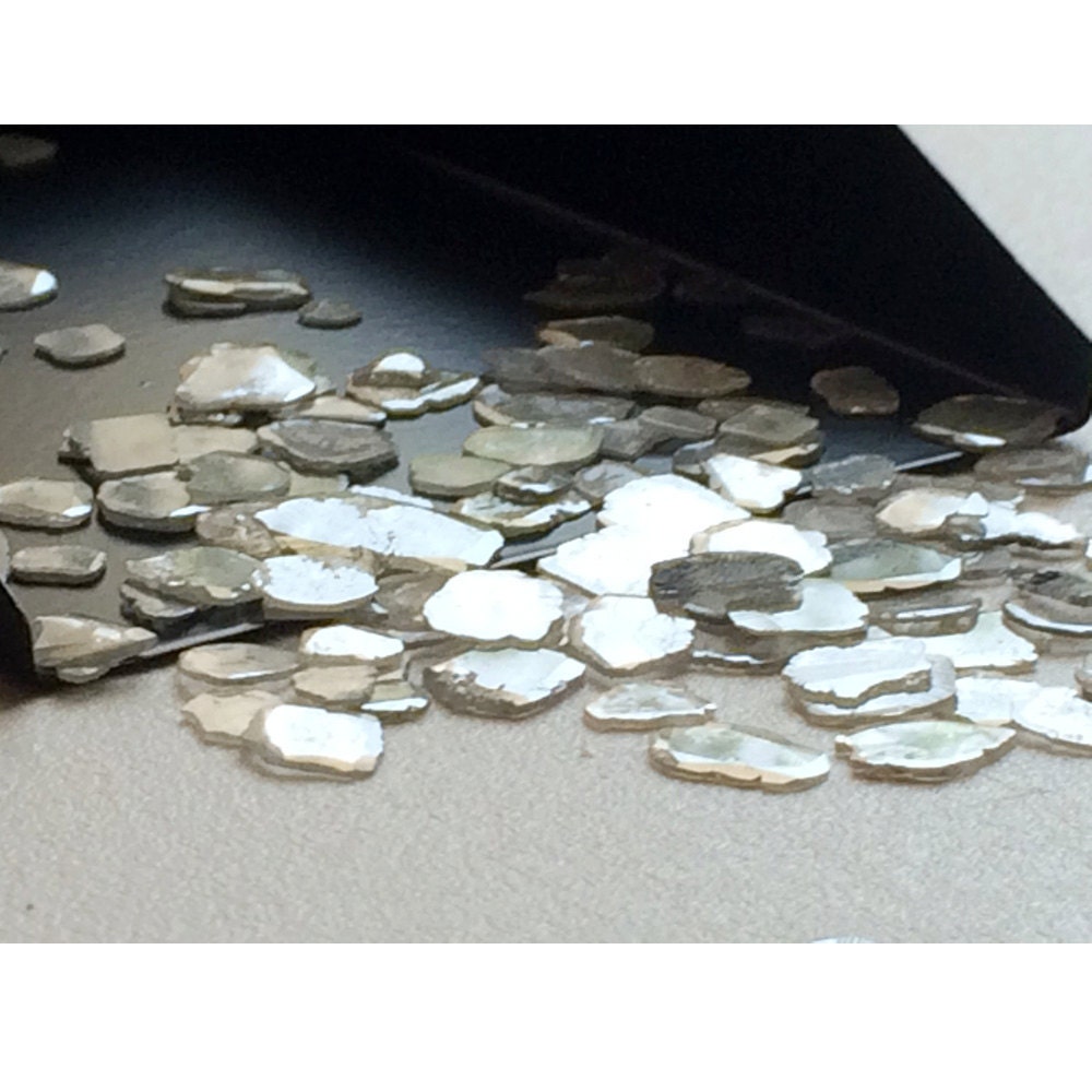 3mm-5mm Grey Diamond Slices Faceted Diamond Slices Raw | Etsy