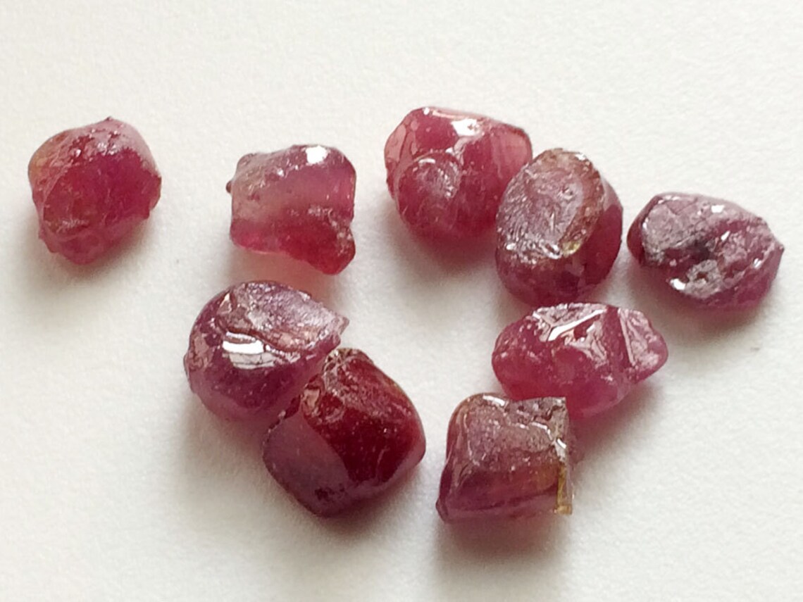 12-18mm Ruby Glass Filled Gems Rough Ruby Gemstones Raw - Etsy