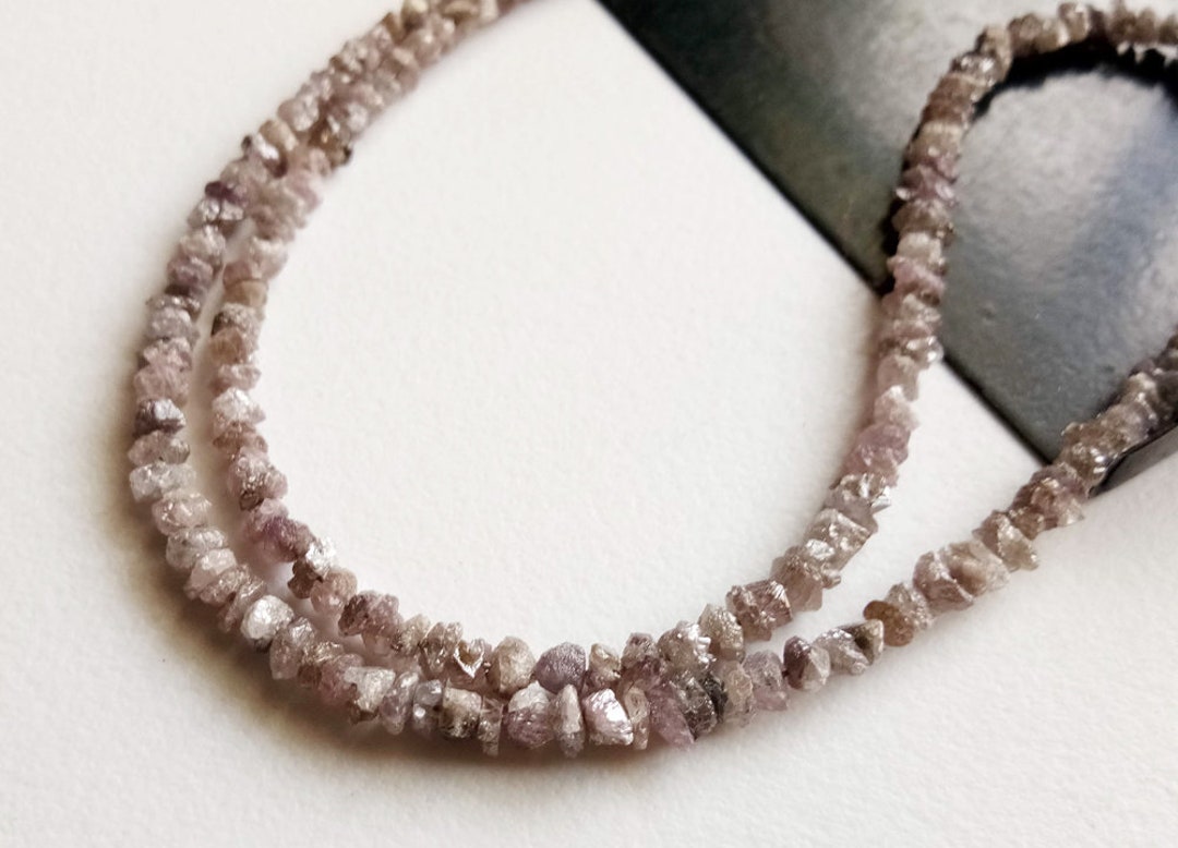 Raw Light Pink Diamond Beads, NATURAL 3-4mm Rough Pink Diamond Beads ...