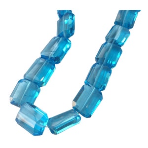 16-18mm Hydro Blue Quartz, Mystic Blue Color Step Cut Tumble Beads ...