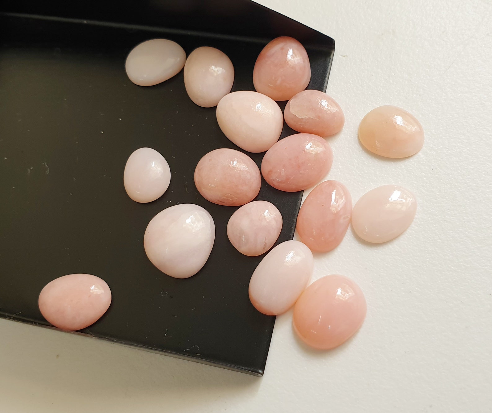 9-12.5mm Pink Opal Cabochons Natural Plain Free Form Shape | Etsy