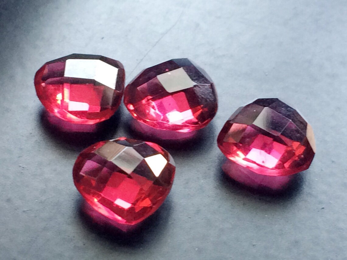 10mm Ruby Pink Colored Quartz Faceted Ruby Pink Hydro Quartz - Etsy