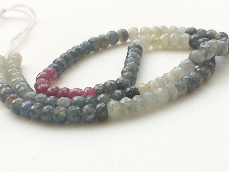 5mm Multi Sapphire Beads Multi Sapphire Faceted Rondelles | Etsy