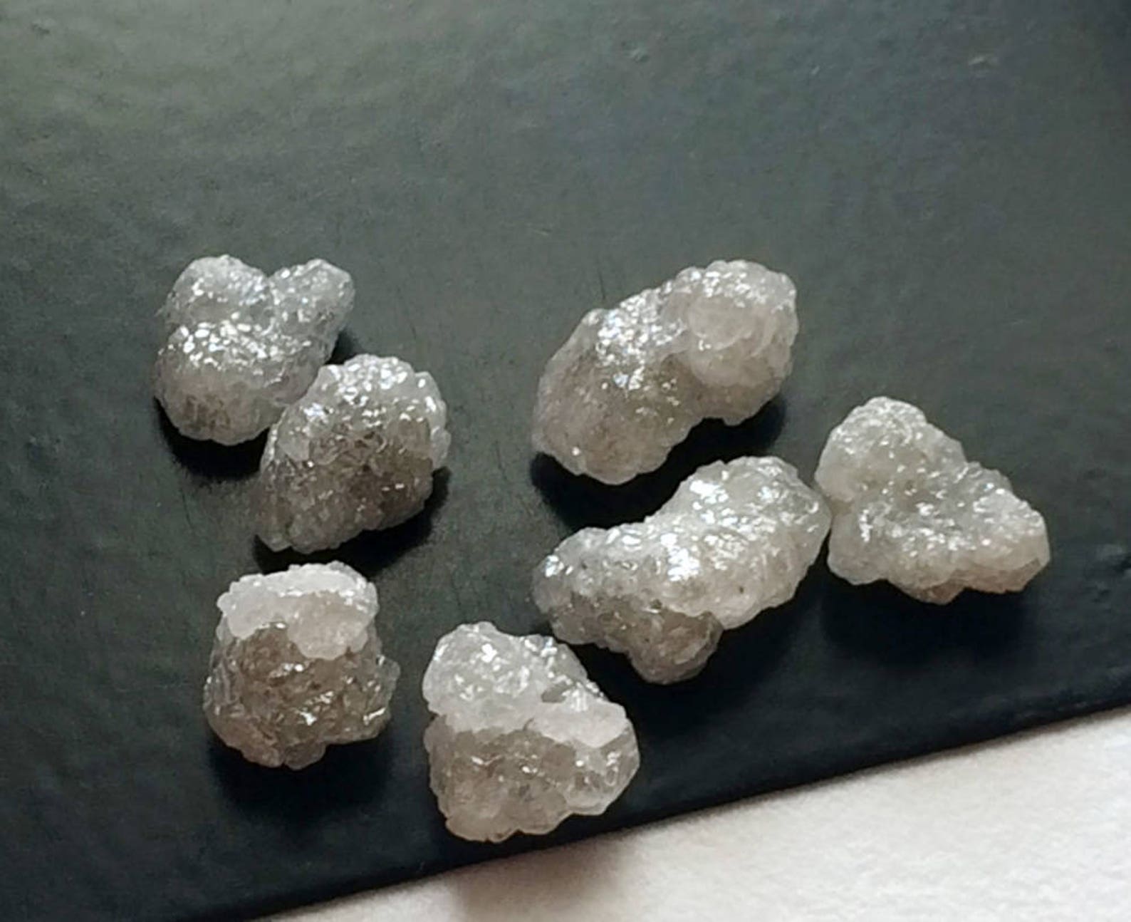 7-10mm White Grey Rough Diamond, Raw Diamond, Uncut Diamond, Loose ...