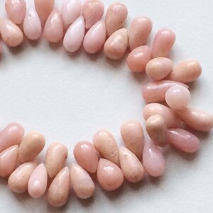 11x8mm to 15x9mm Pink Opal Tear Drop Plain Beads Peruvian - Etsy