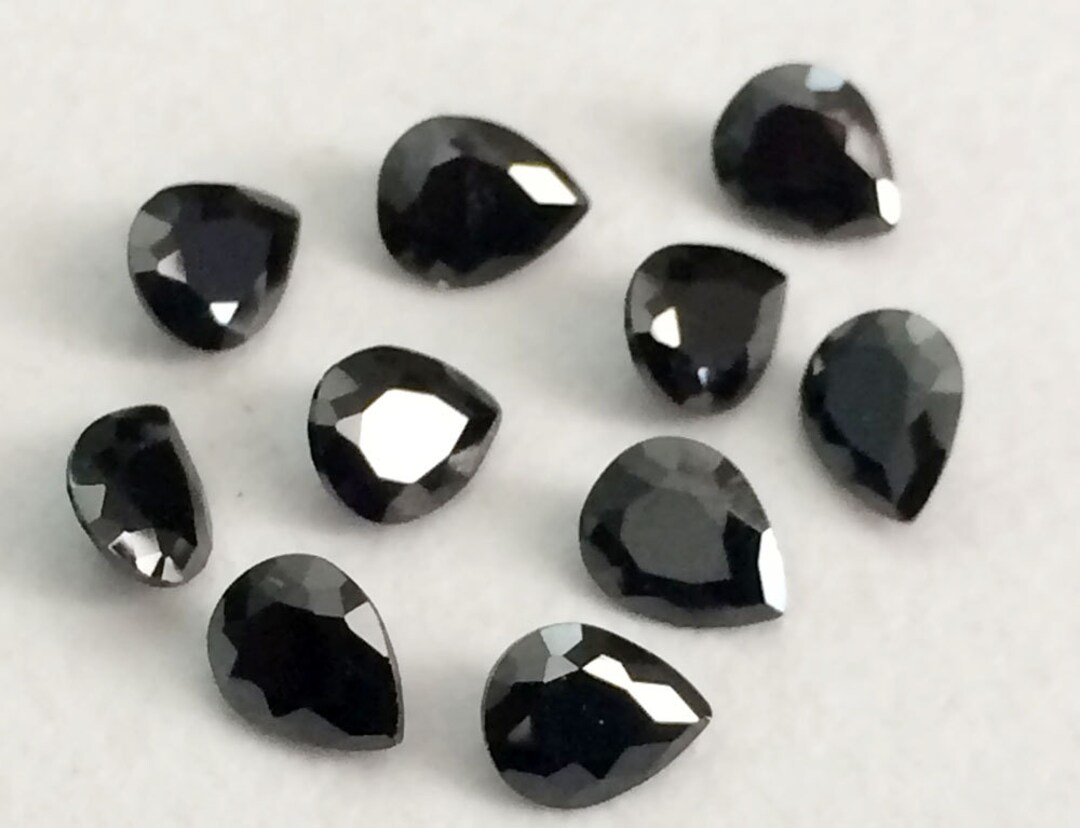 Zircon cubique noir 2x3mm, Zircon taille poire lâche, Zircone à ...