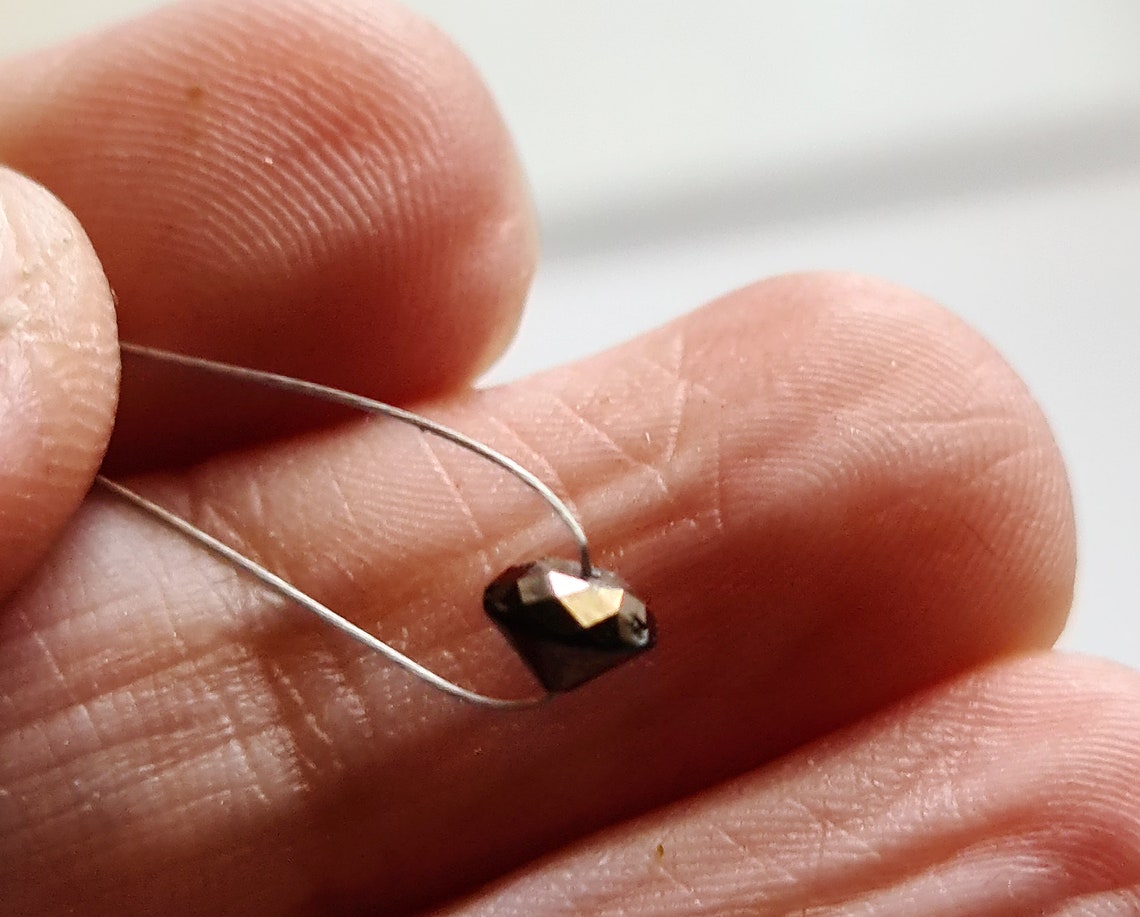 3.3mm Black Drilled Round Brilliant Cut Diamond Loose, Front Drilled ...