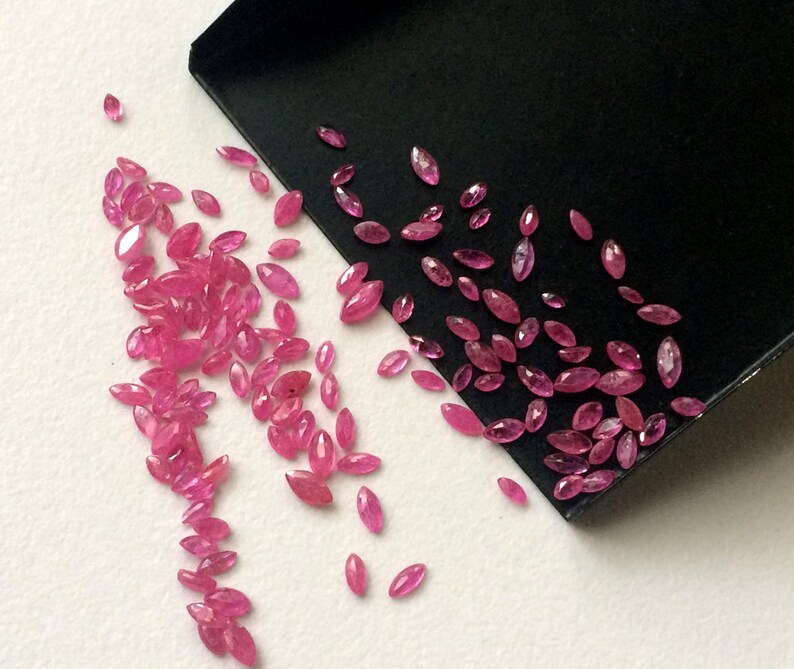 2x3mm 3x6mm Ruby Marquise Cut Stones Natural Loose Ruby - Etsy