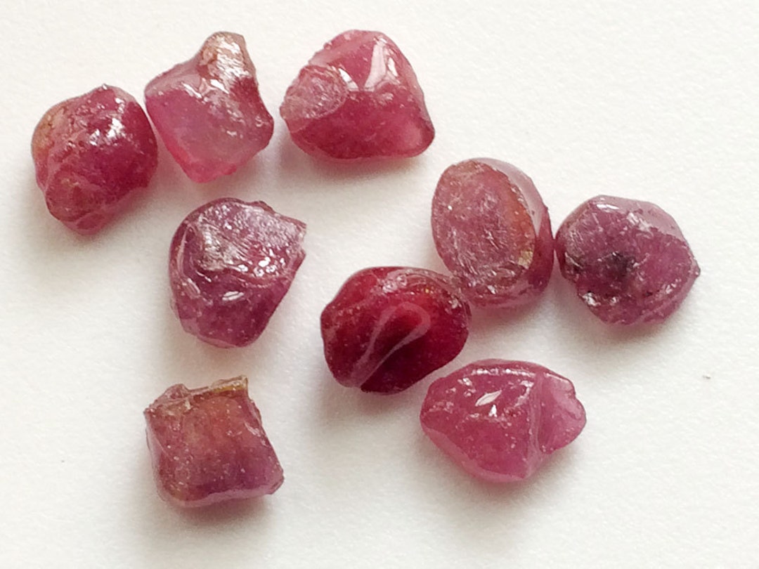 12-18mm Ruby Glass Filled Gems, Rough Ruby Gemstones, Raw Ruby, Loose ...
