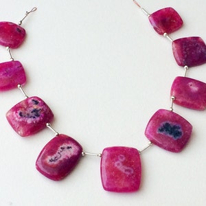 17x19 - 27x22mm Pink Solar Quartz, Solar Quartz Rectangle Beads for ...