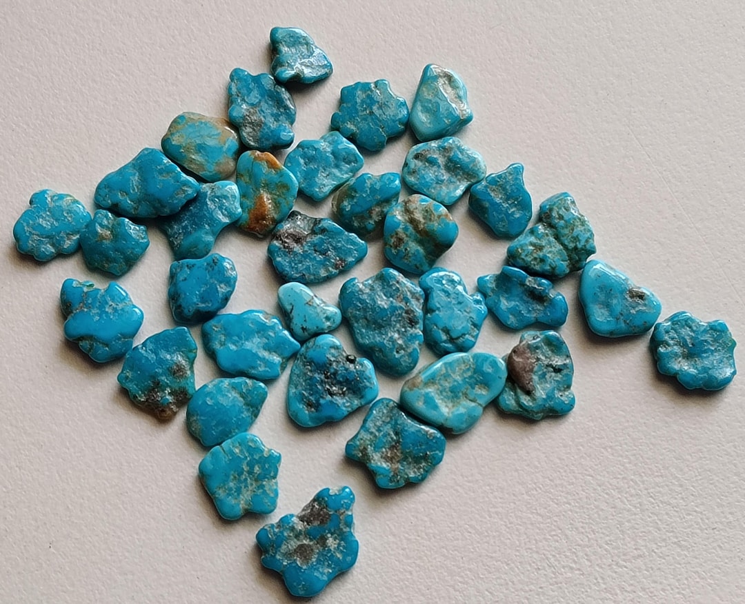8-11mm Arizona Turquoise Slice Stones, Raw Turquoise, Loose Rough ...
