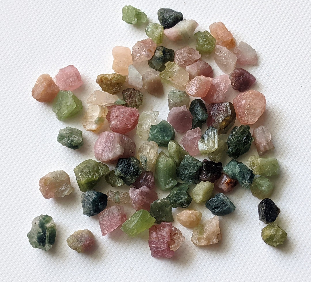 Tourmaline Rough, Raw Natural Multi Tourmaline for Ring / Earrings ...