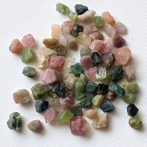 Tourmaline Rough, Raw Natural Multi Tourmaline for Ring / Earrings ...