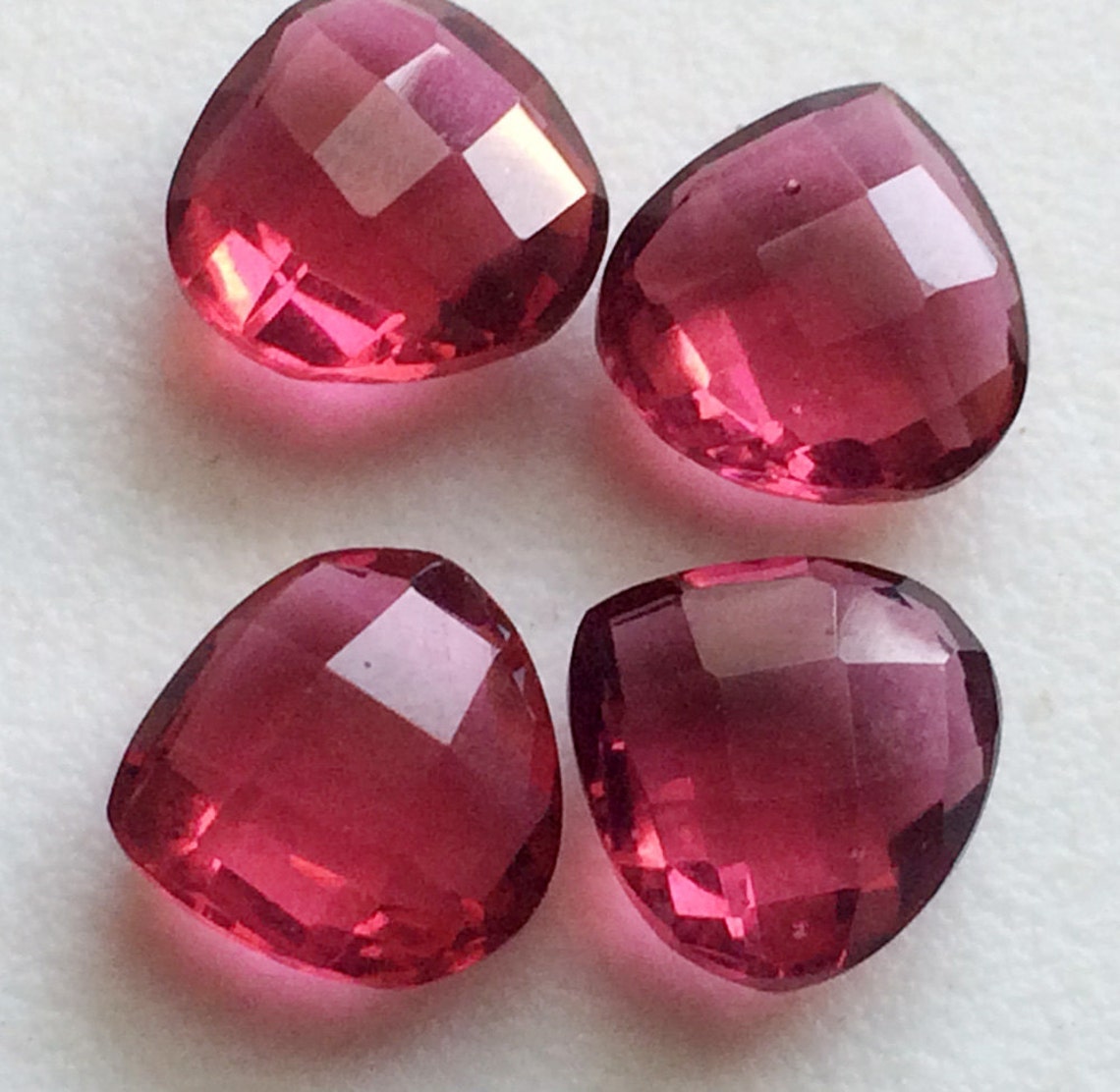 10mm Ruby Pink Colored Quartz Faceted Ruby Pink Hydro Quartz - Etsy