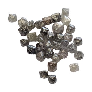3-4mm Grey Diamond Crystal, Raw Grey Diamond Crystal, Loose Grey ...