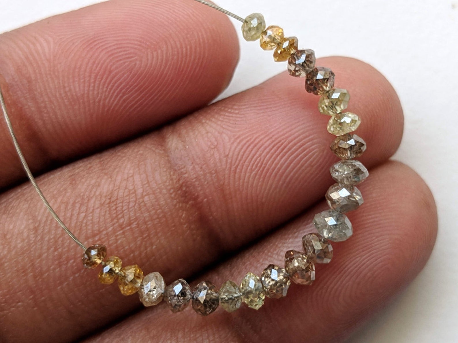 2.5-3mm Multi Color Sparkling Faceted Diamond Rondelle Bead, Multicolor ...
