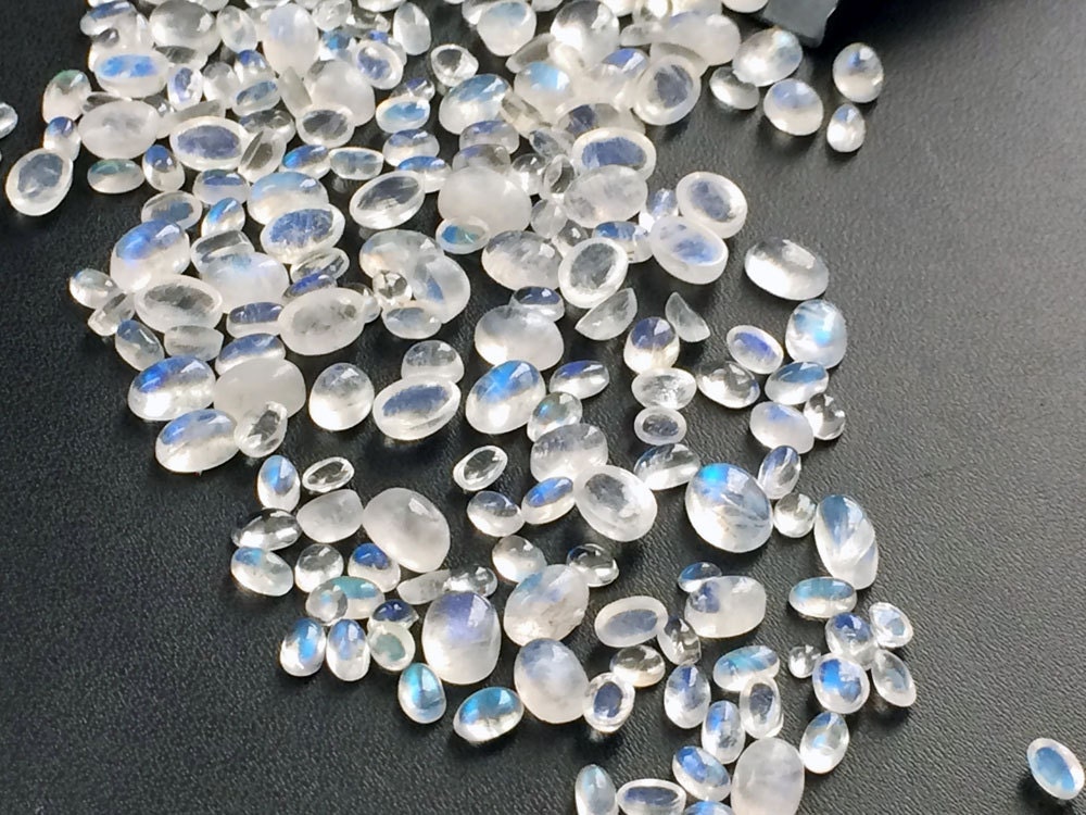 3x4mm-8x10mm Rainbow Moonstone Oval Plain Flat Back Cabochons | Etsy