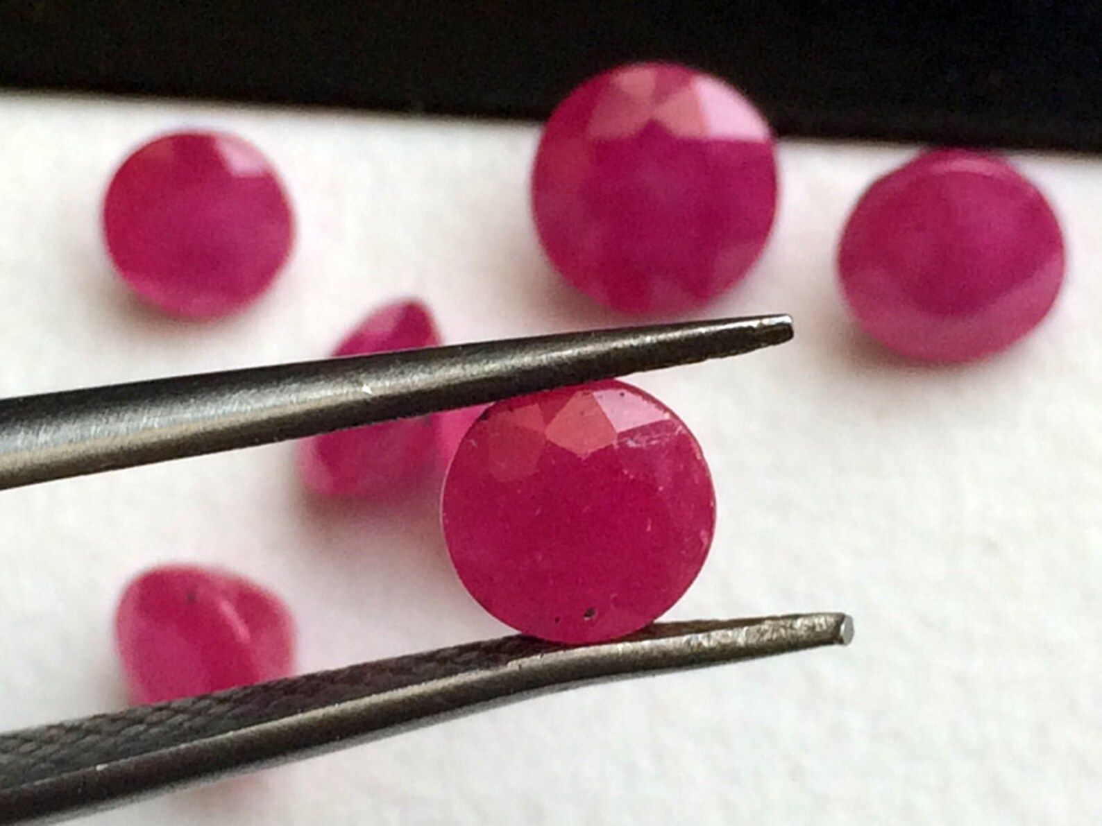 5.4-5.8mm Ruby Round Cut Stones 4 Pieces Natural Johnson - Etsy