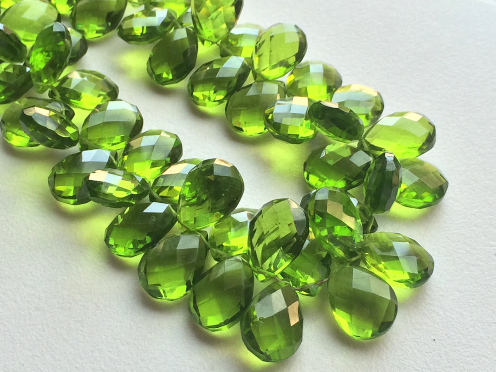 10x14mm Peridot Mystic Quartz Huge Hydro Peridot Color | Etsy