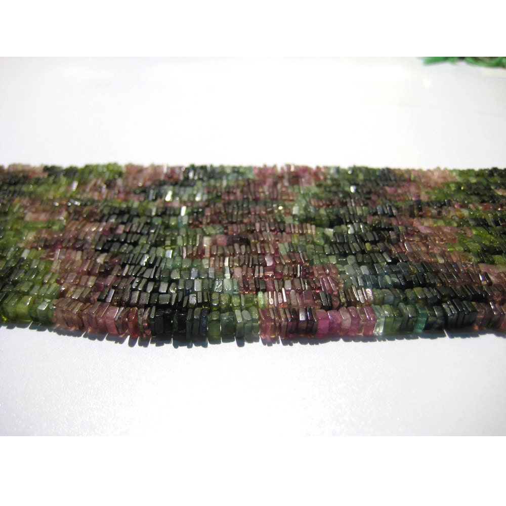 6mm Multi Tourmaline Beads Natural Multi Tourmaline Square - Etsy