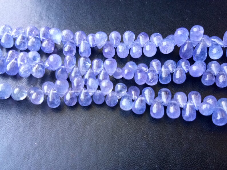 3x5mm 6x8mm Tanzanite Beads Natural Tanzanite Plain Drops | Etsy
