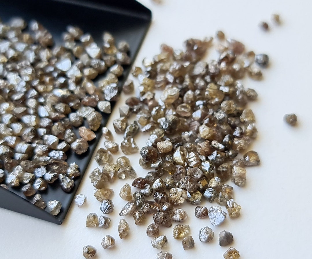 2-4mm Brown Red Raw Diamond, Natural Brown Red Rough Smooth Uncut ...