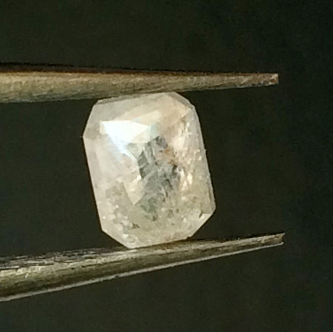3.6x4.8mm White Emerald Flat Back Faceted Diamond Natural | Etsy